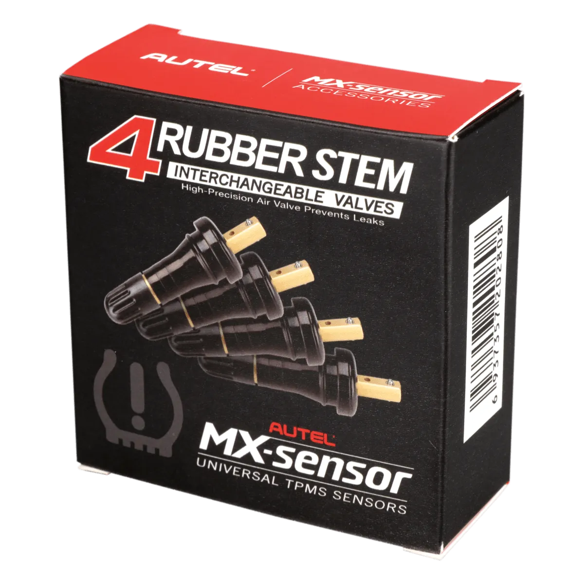 4 Rubber Press-in Valve Stems For 1-Sensor | Autel